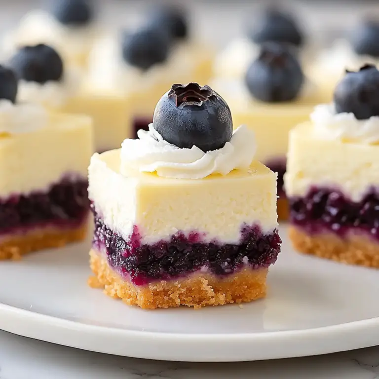 Juicy Mini Lemon Blueberry Cheesecakes