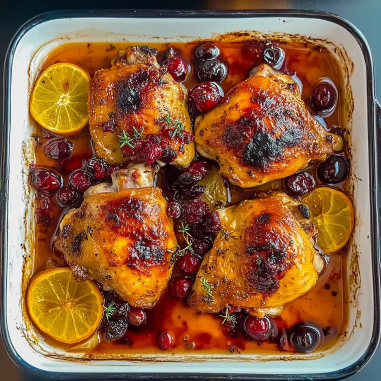 Roasted Cranberry Chicken Thighs - Homechefrecipes