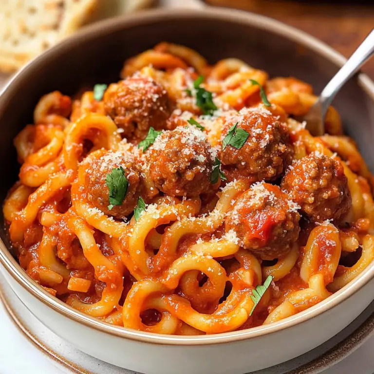 Amazing Homemade One Pot Spaghettios and Meatballs Delight