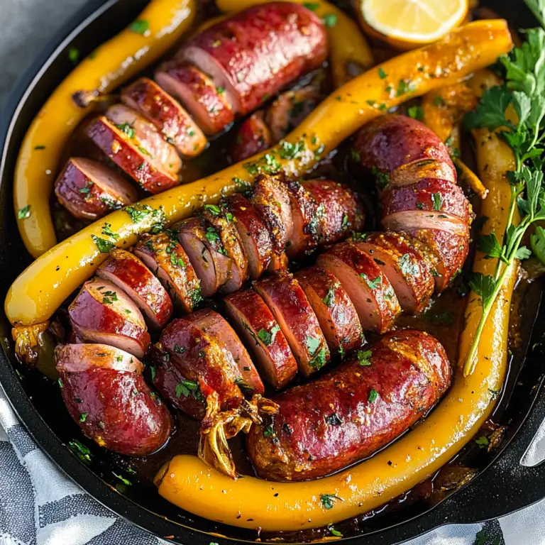 Amazing Sheet Pan Hasselback Kielbasa Sausage Delight