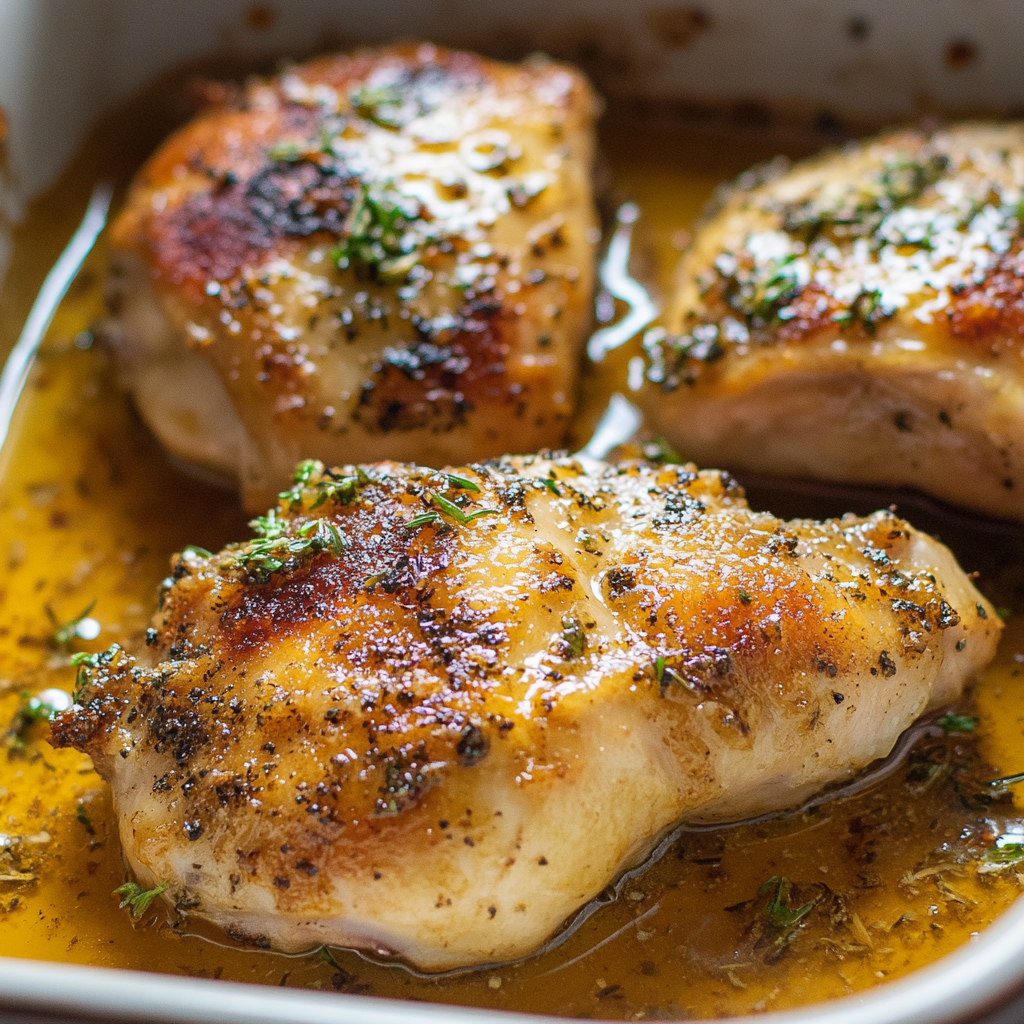 Amazing Baked Honey Dijon Mustard Chicken Thighs Delight